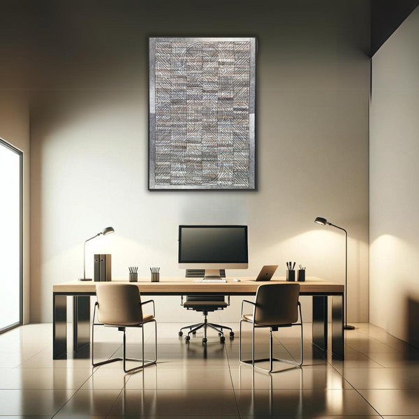 Buy Maze Leather Wall Art- Handcrafted Wall Decor | Enchanteur Designs